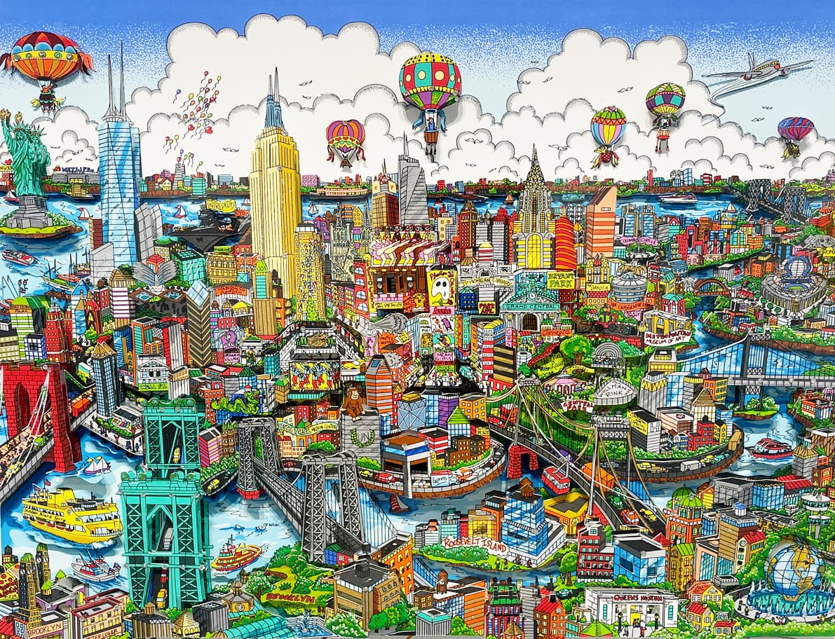 Charles Fazzino_High-Above-New-York-DX